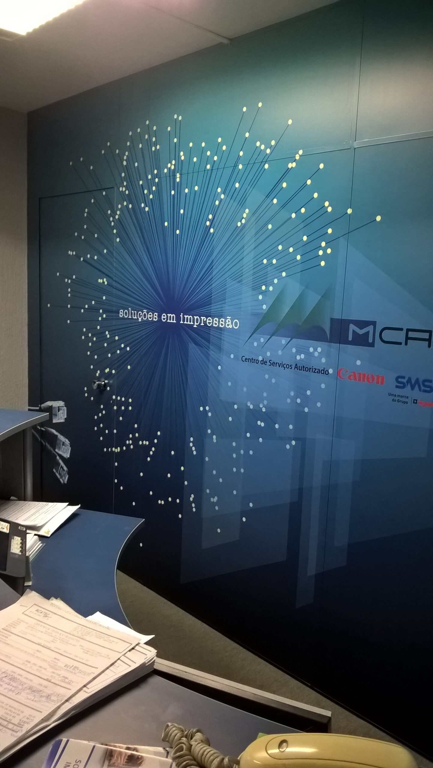 Envelopamento de divisória interna